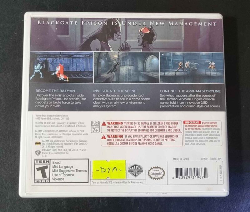 Batman Arkham Origins Blackgate | Nintendo 3ds – Museum Games
