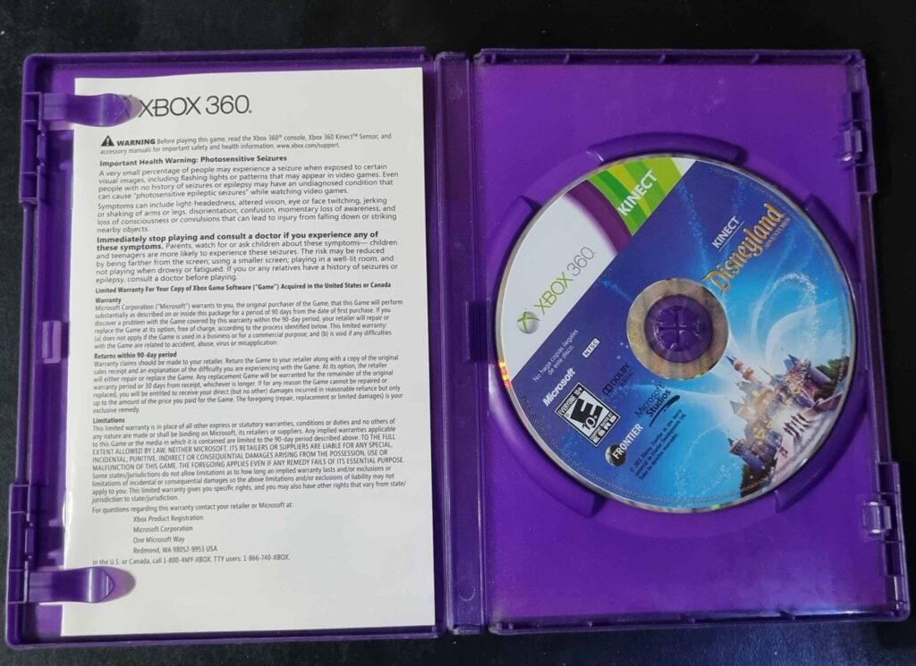 Kinect Disneyland Adventures | Xbox 360 -Usa- – Museum Games