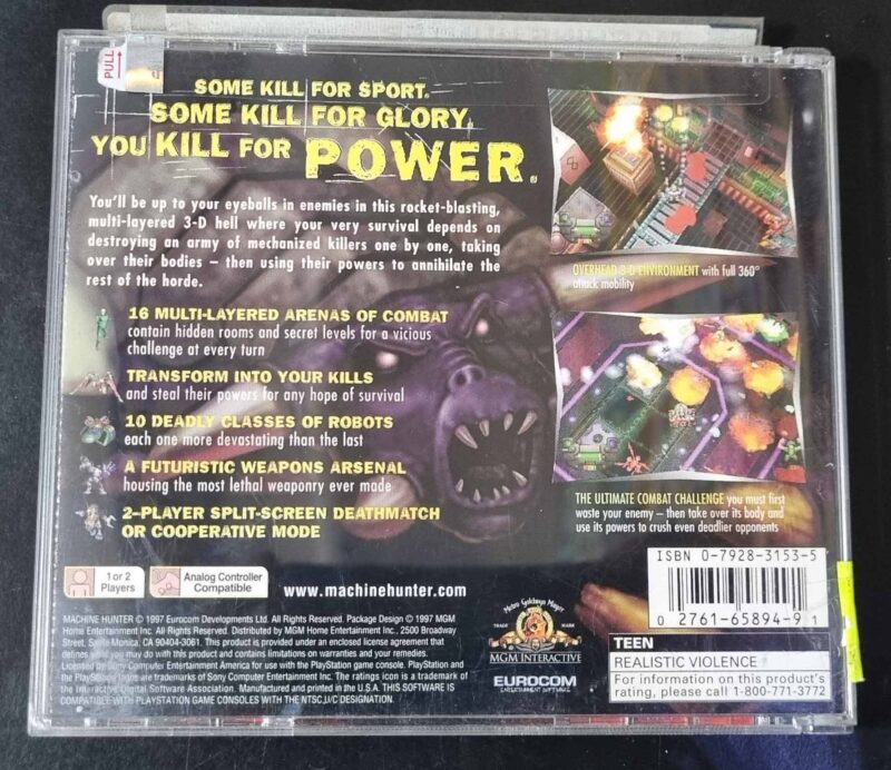 Machine Hunter | Ps1 Usa – Museum Games