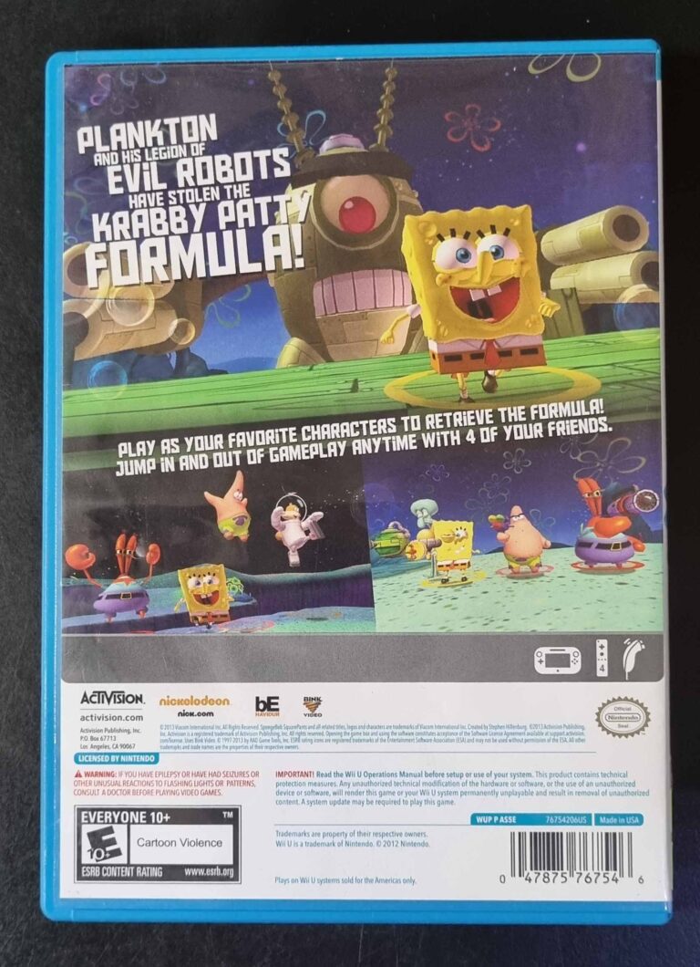 SpongeBob SquarePants Plankton’s Robotic Revenge | Wii U (Usa) – Museum ...