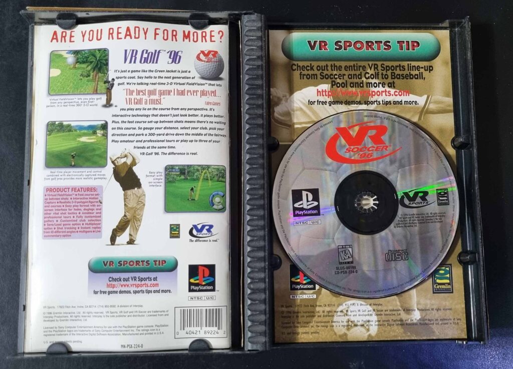 VR Soccer 96 | Ps1 Usa – Museum Games