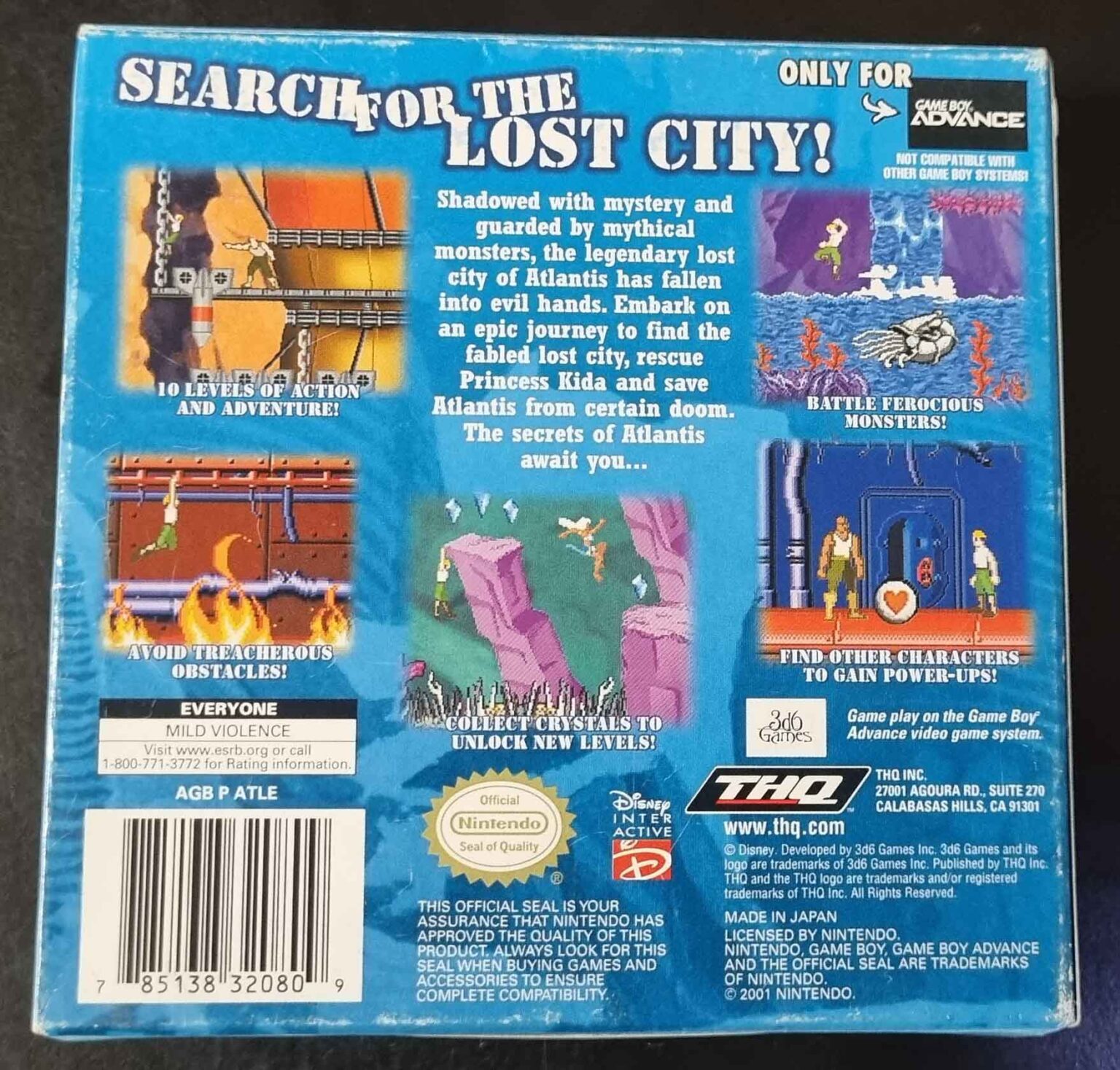 Atlantis The Lost Empire | Game Boy Advance Original – Museum Games