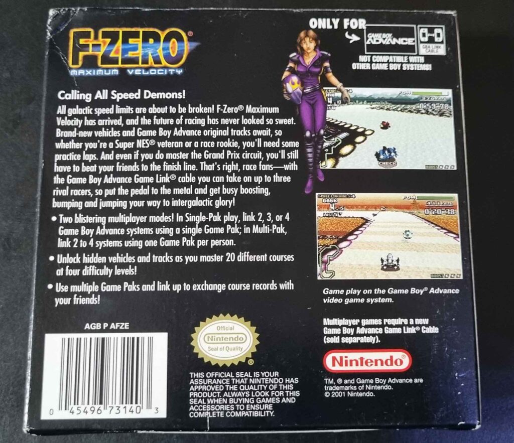 F-Zero Maximun Velocity | Game Boy Advance Original – Museum Games