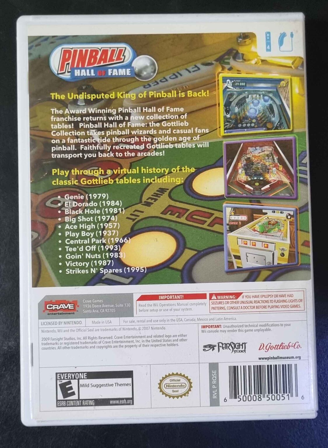 Pinball Hall of Fame The Williams Collection | Wii – Museum Games