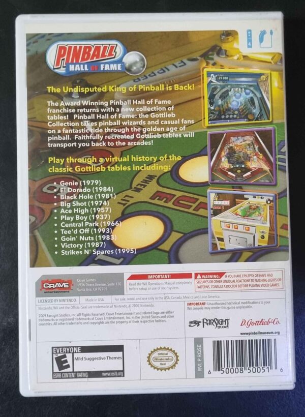 Pinball Hall of Fame The Williams Collection | Wii – Museum Games