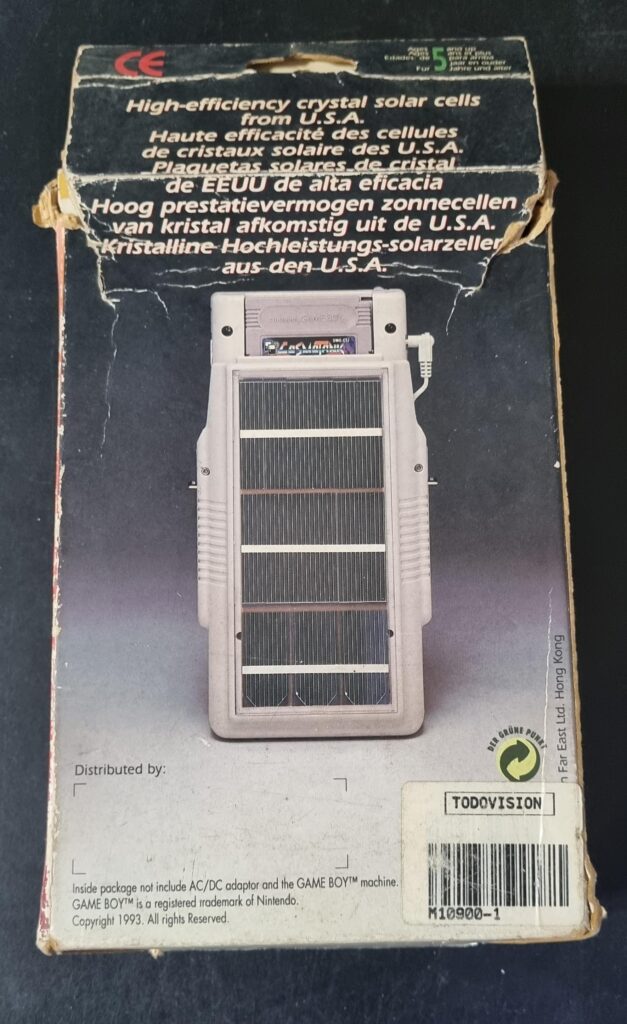 Solar Power Rechargeable Battery Pack Game Boy Clasica – Museum Games