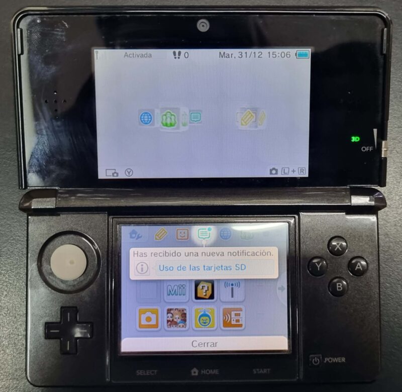 Nintendo 3ds Black Consola Portatil En Caja – Museum Games