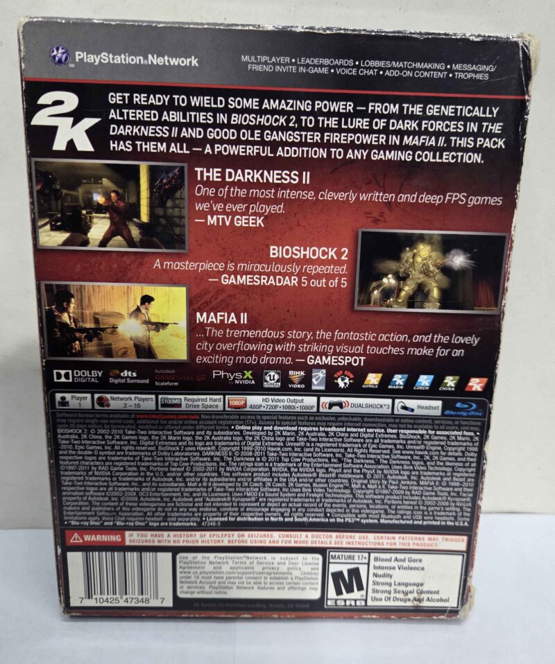 2k Power Pack – Darkness 2 Bioshock 2 Mafia 2 | PS3 – Museum Games